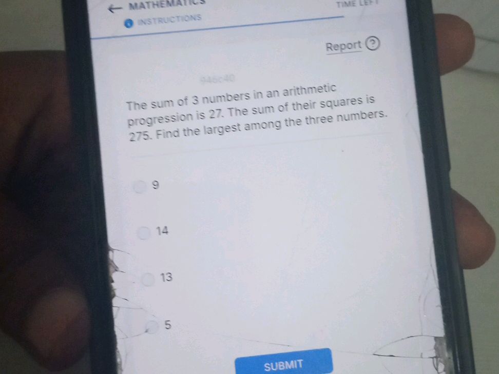 The sum of 3 numbers in an arithmetic | StudyX