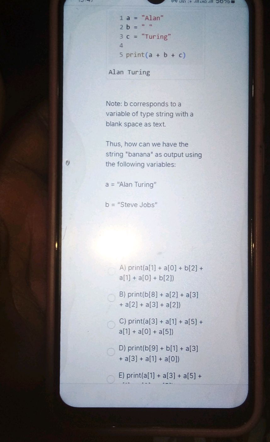 Given the following variables: a = "Alan | StudyX