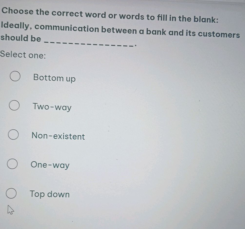 Choose the correct word or words to fill in | StudyX