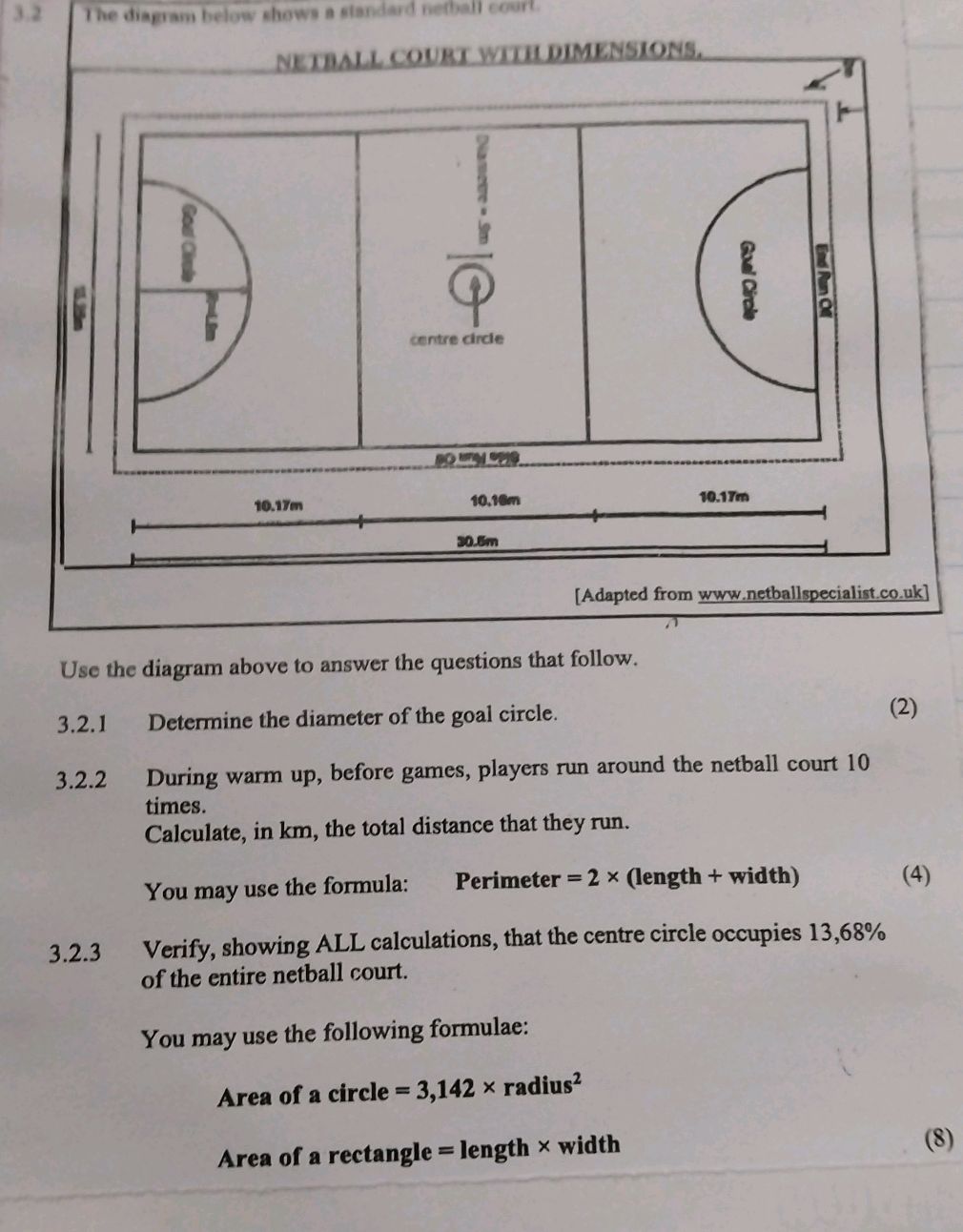 3.2 The diagram below shows a standard | StudyX