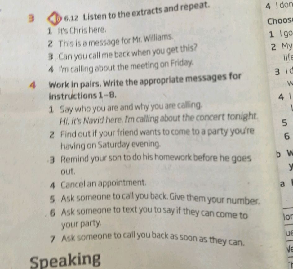 Work in pairs. Write the appropriate | StudyX