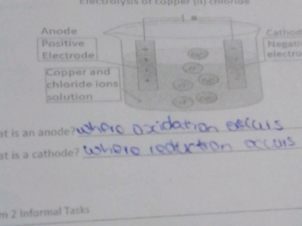 What is an anode? where oxidation occurs | StudyX
