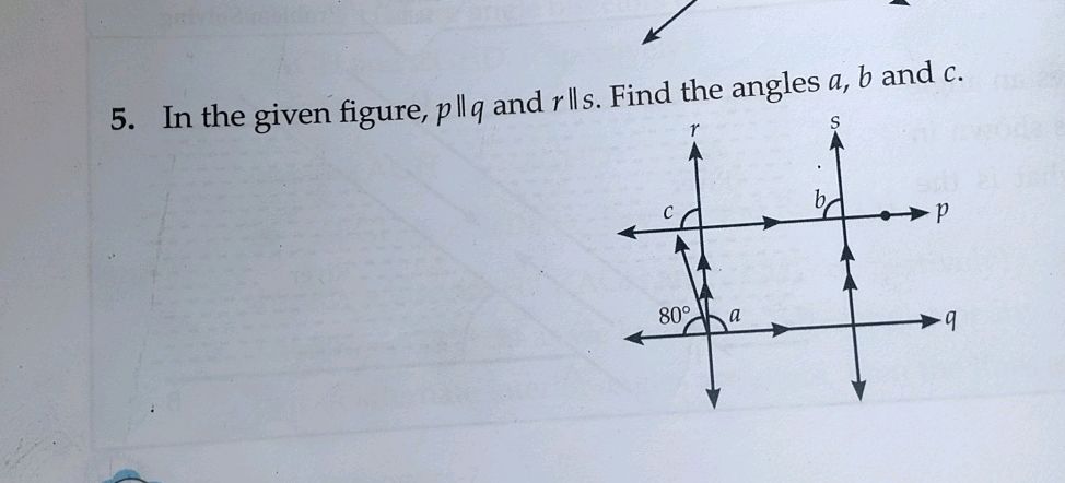 5. In the given figure, $p q$ and $r s$. | StudyX