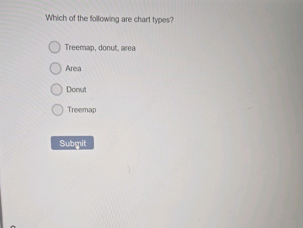 Which of the following are chart types? | StudyX