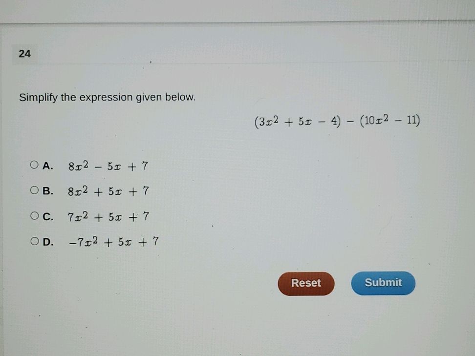 Simplify the expression given below. $(3x^2 | StudyX