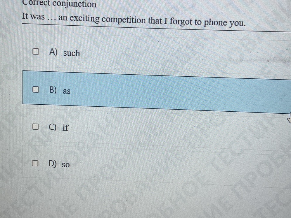Correct conjunction It was ... an exciting | StudyX