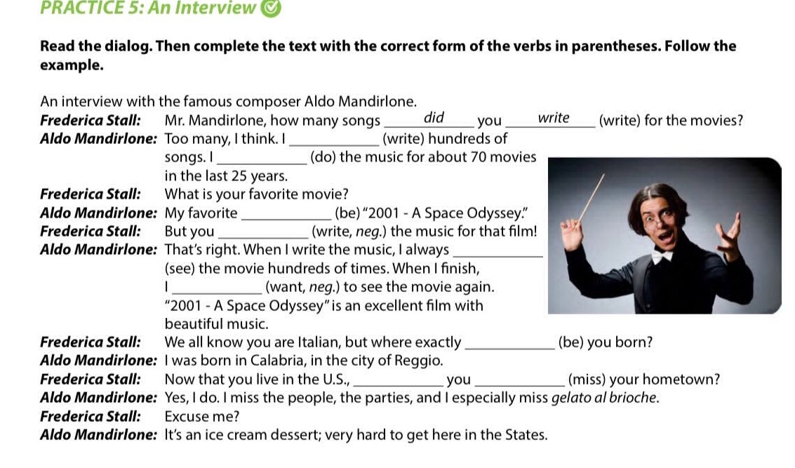 Read the dialog. Then complete the text with | StudyX