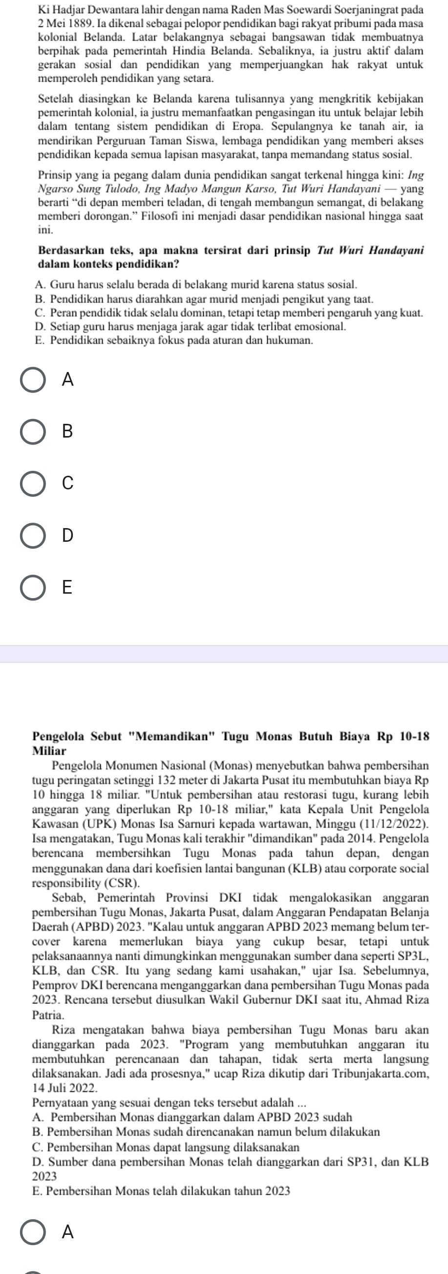 Berdasarkan teks, apa makna tersirat dari | StudyX
