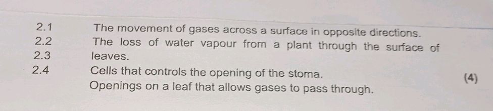 2.1 The movement of gases across a surface | StudyX