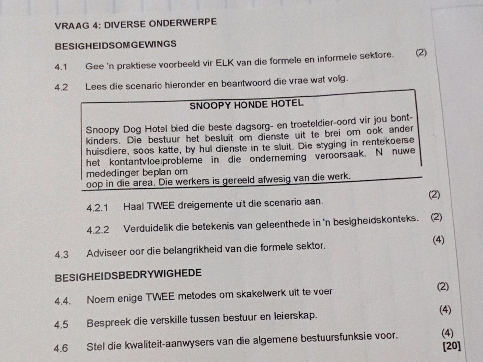 4.1 Gee 'n praktiese voorbeeld vir ELK van | StudyX