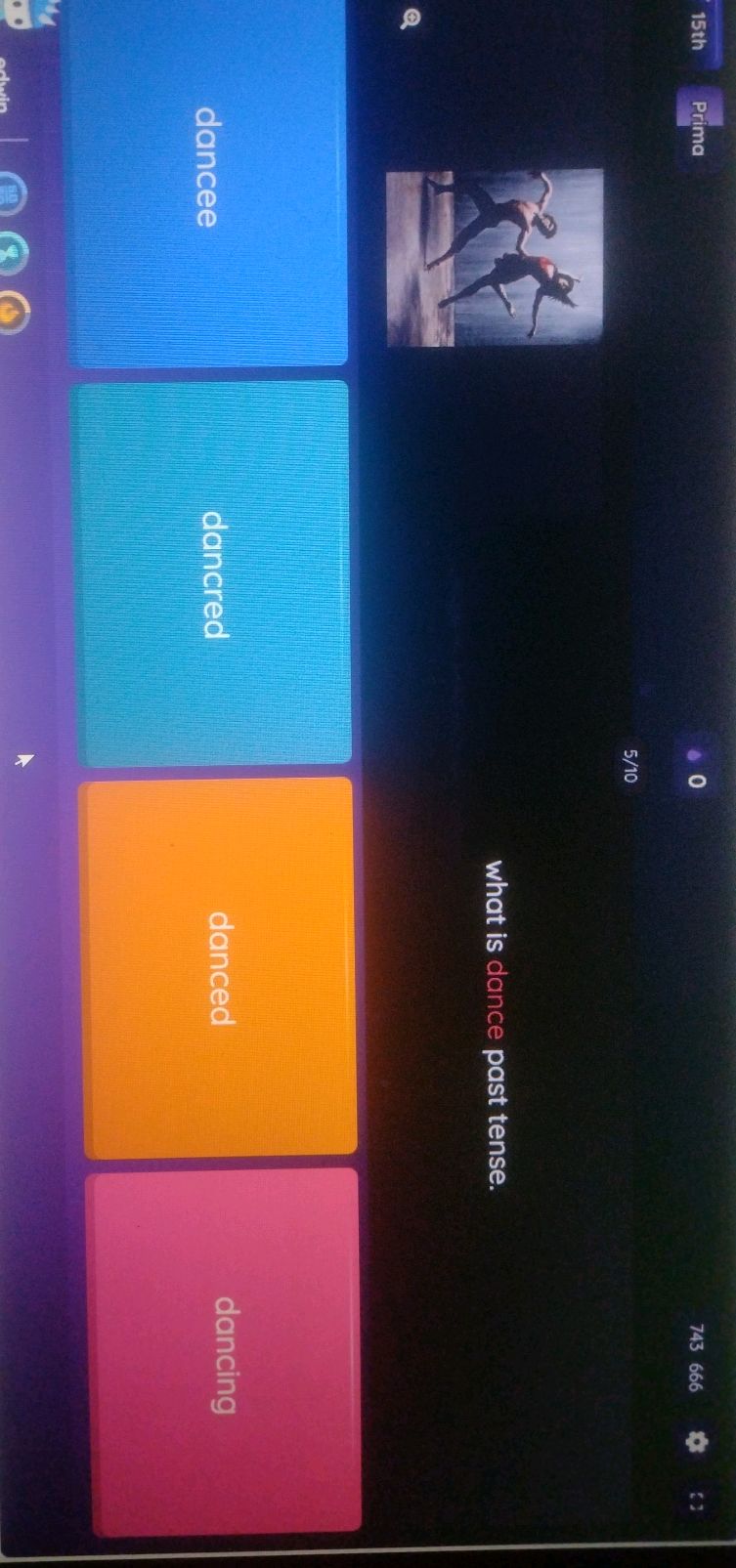 What is dance past tense? dancee dancred | StudyX