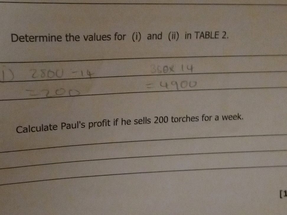 Determine the values for (i) and (ii) in | StudyX