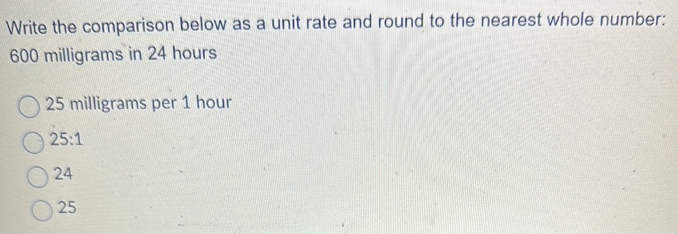Write the comparison below as a unit rate