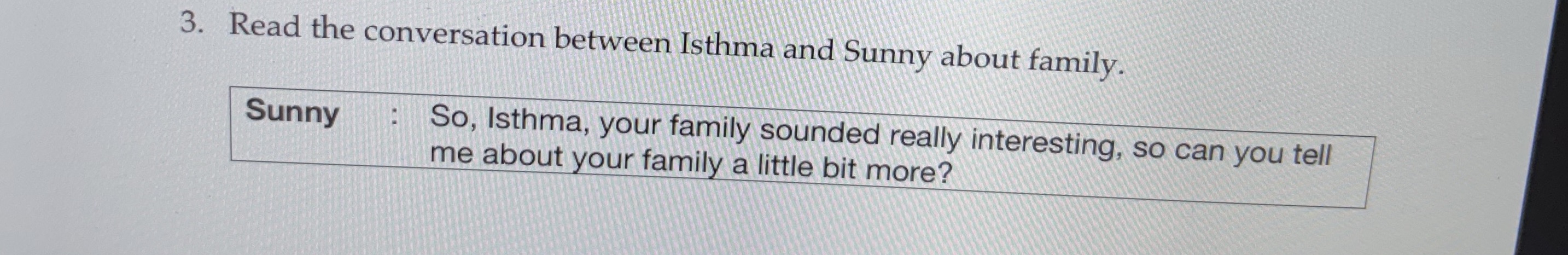 3. Read the conversation between Isthma and | StudyX