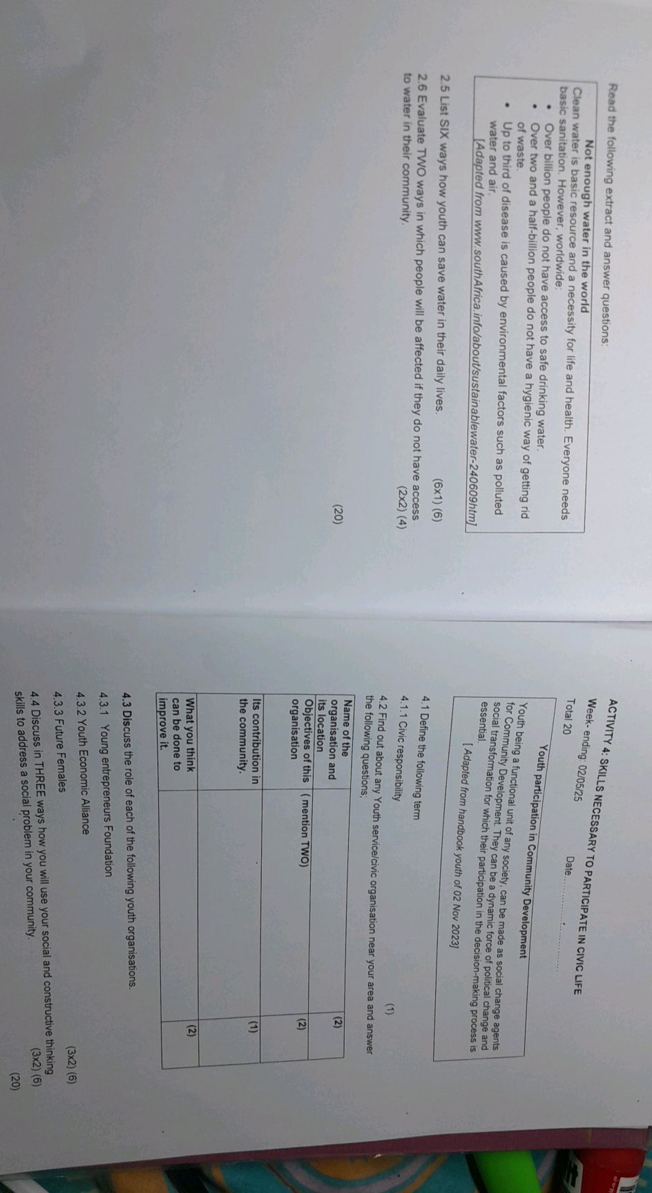 Read the following extract and answer | StudyX