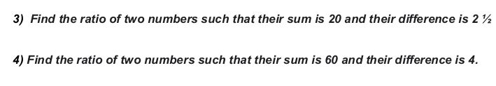 3) Find the ratio of two numbers such that | StudyX