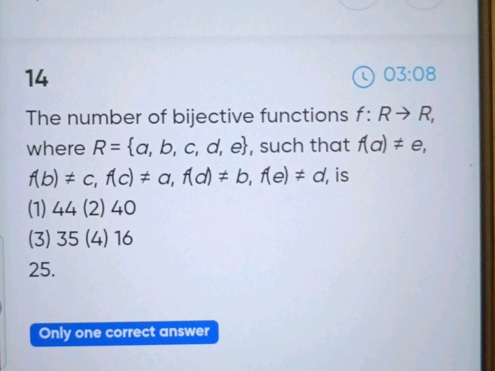 The number of bijective functions $f: R | StudyX