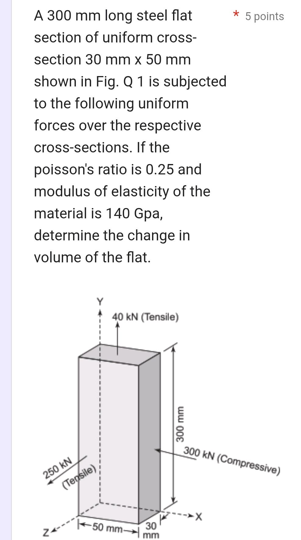 A 300 mm long steel flat section of uniform | StudyX
