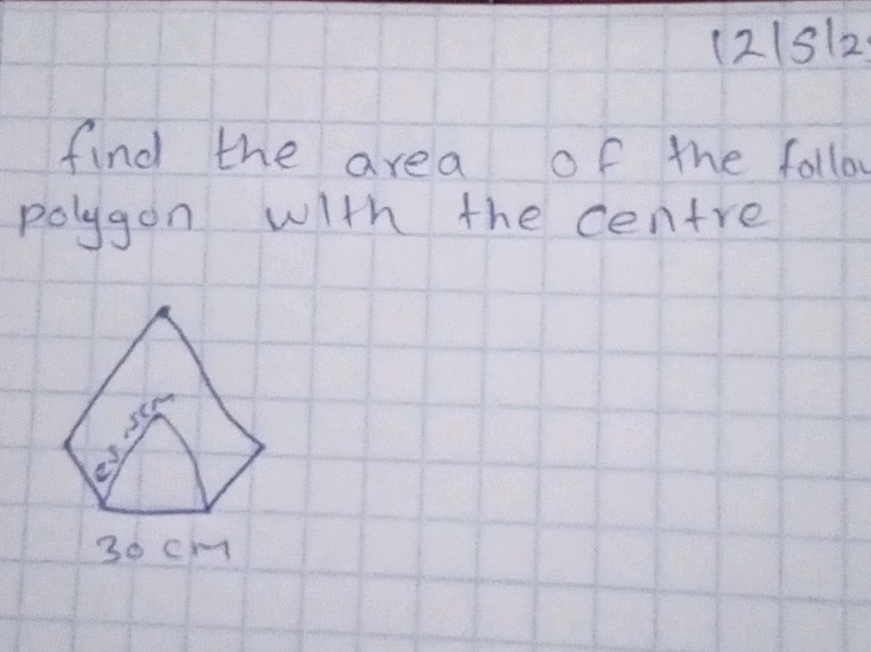 find the area of the following polygon with | StudyX