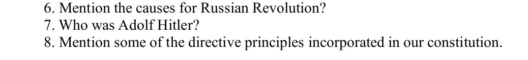 6. Mention the causes for Russian | StudyX