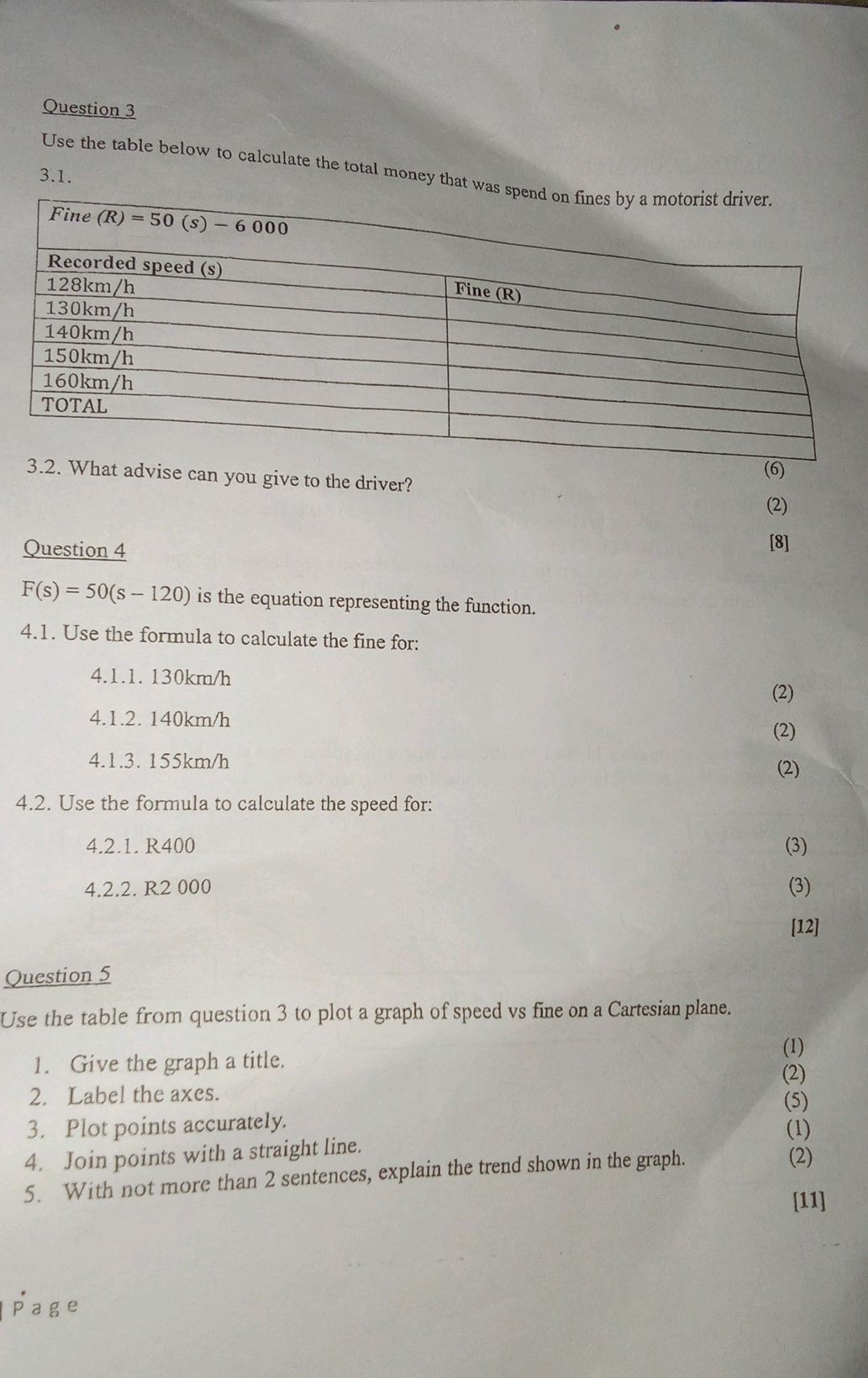 Question 3 Use the table below to calculate | StudyX