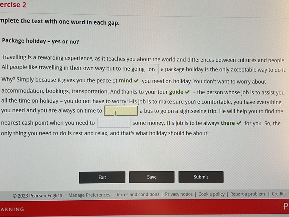 Complete the text with one word in each gap. | StudyX