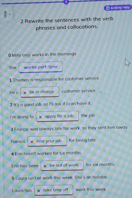 2 Rewrite the sentences with the verb | StudyX