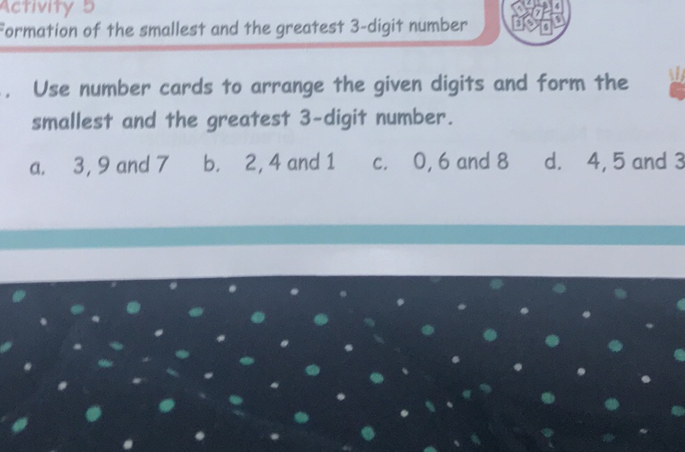 Use number cards to arrange the given digits | StudyX