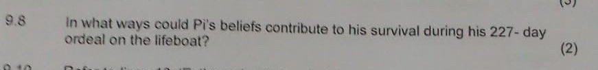 In what ways could Pi's beliefs contribute | StudyX