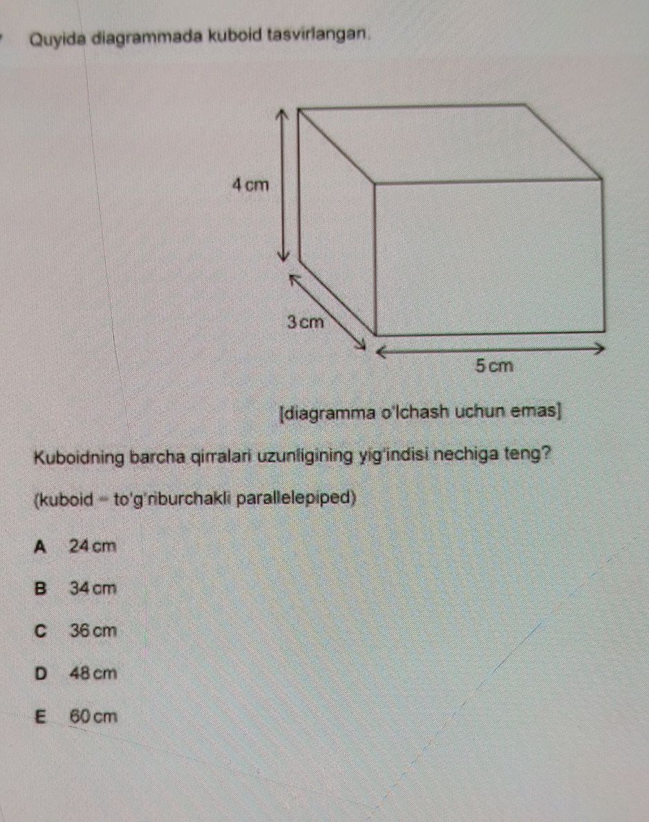 A rectangular prism is shown with dimensions | StudyX