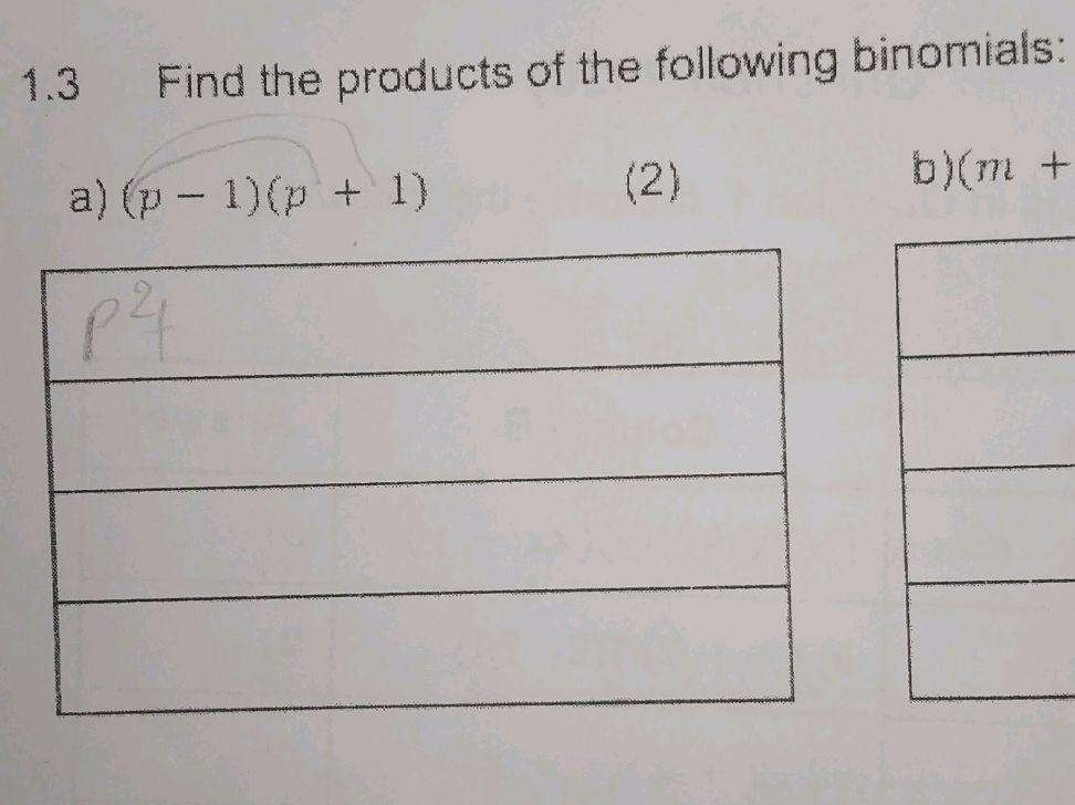 1. 3 Find the products of the following | StudyX