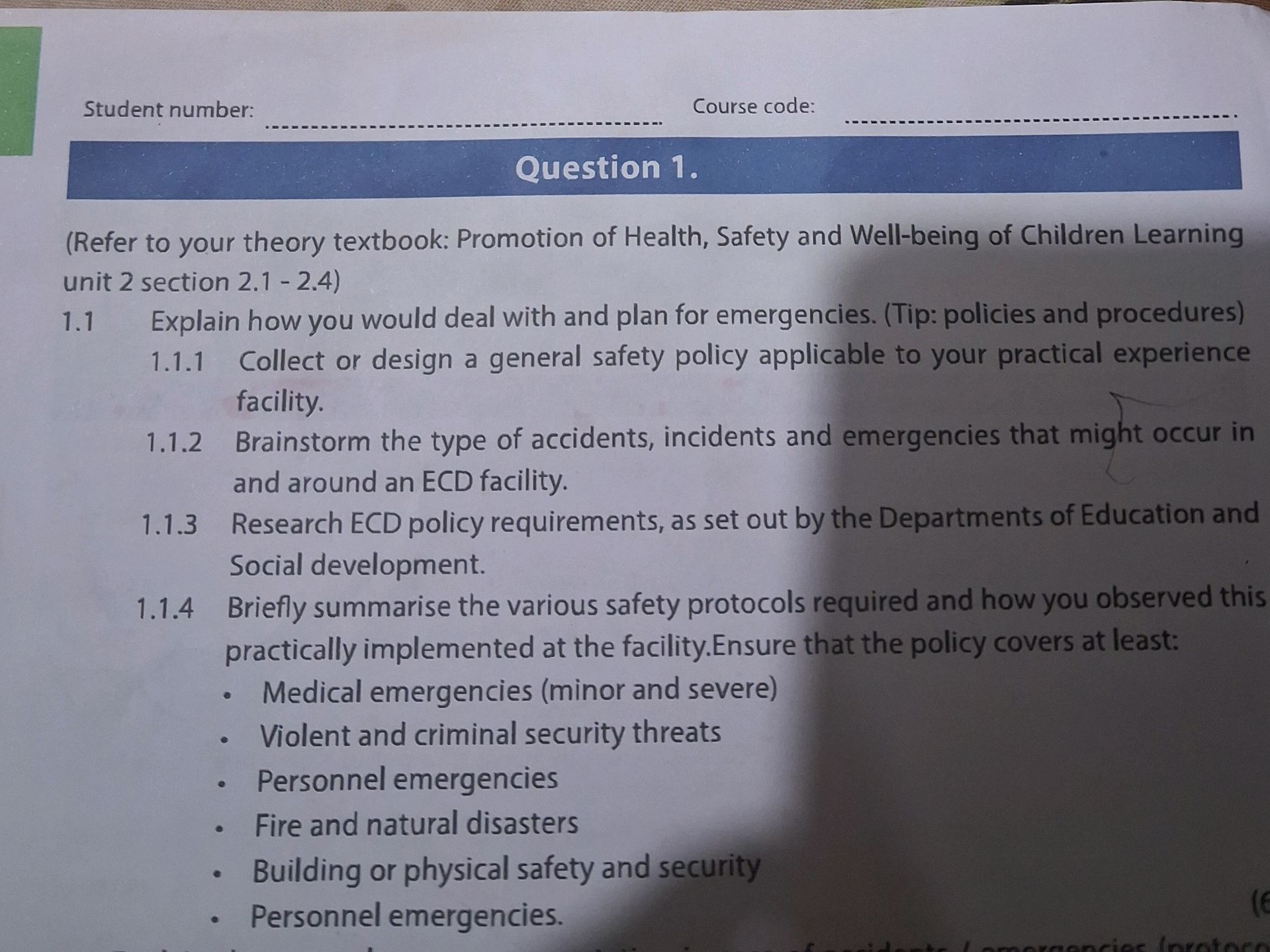 Question 1. (Refer to your theory textbook: | StudyX