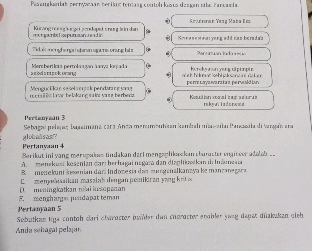 Pasangkanlah pernyataan berikut tentang | StudyX