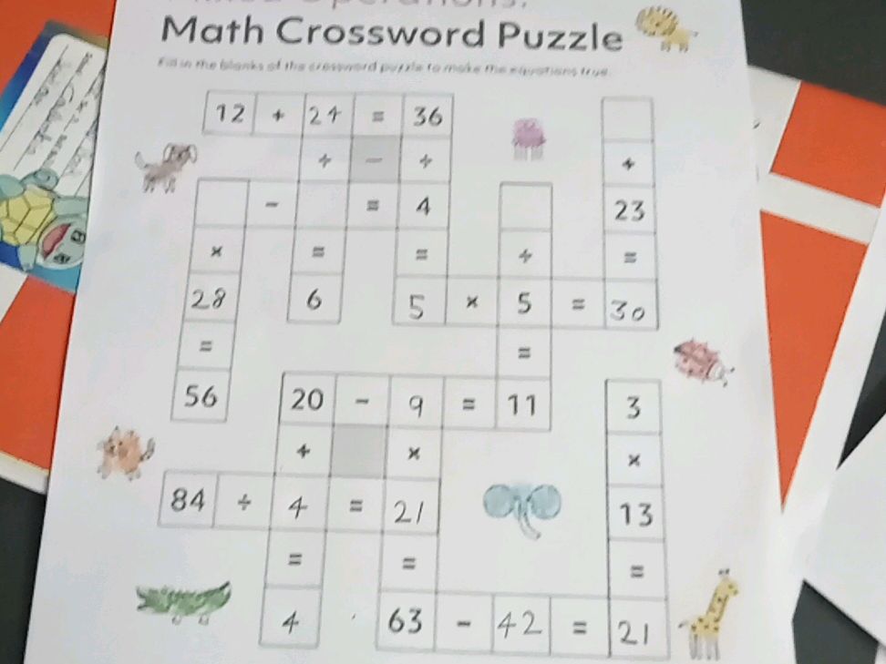 Math Crossword Puzzle Fill in the blanks of | StudyX