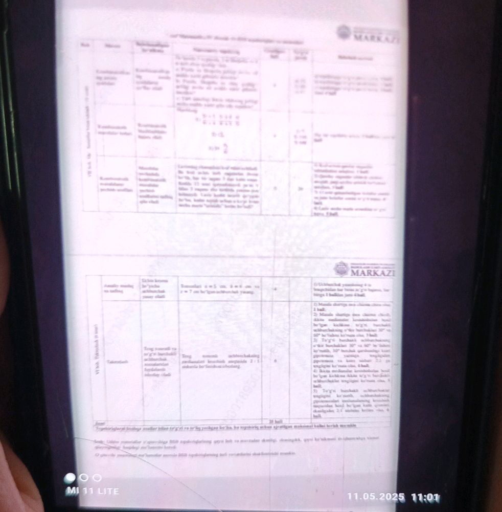 The image contains a table with text in a | StudyX