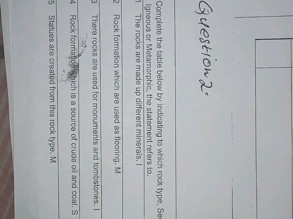 Complete the table below by indicating to | StudyX