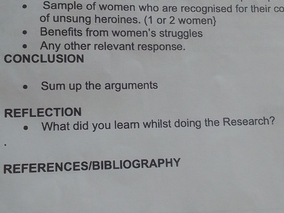 Sample of women who are recognised for their | StudyX
