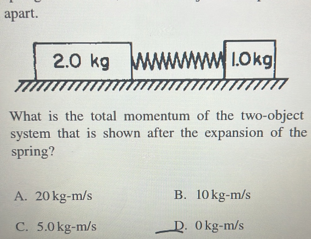 What is the total momentum of the two-object | StudyX