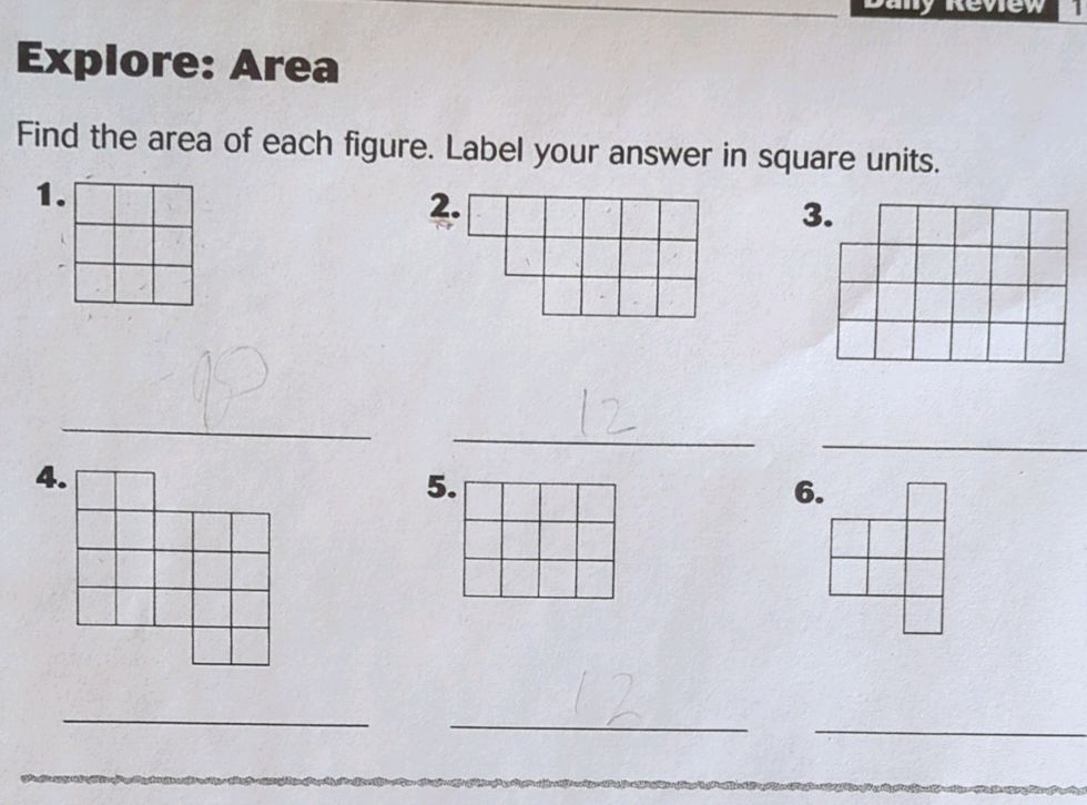 Find the area of each figure. Label your | StudyX