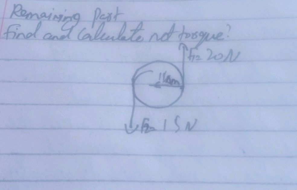 Find and calculate net torque? There is a | StudyX