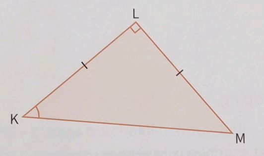 The image shows a triangle KLM with a right | StudyX