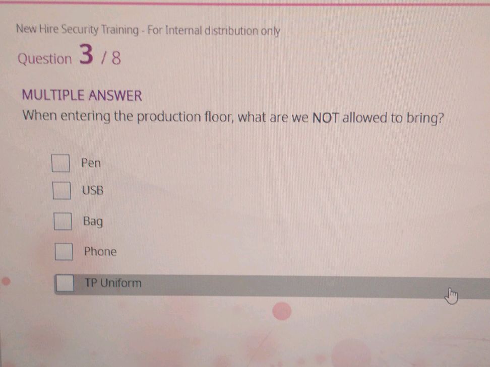 When entering the production floor, what are | StudyX