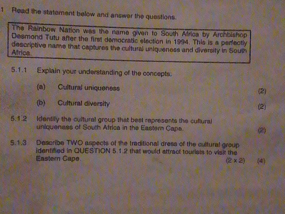 1 Read the statement below and answer the | StudyX