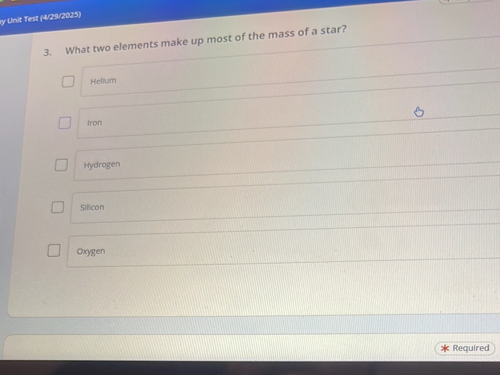 3. What two elements make up most of the | StudyX