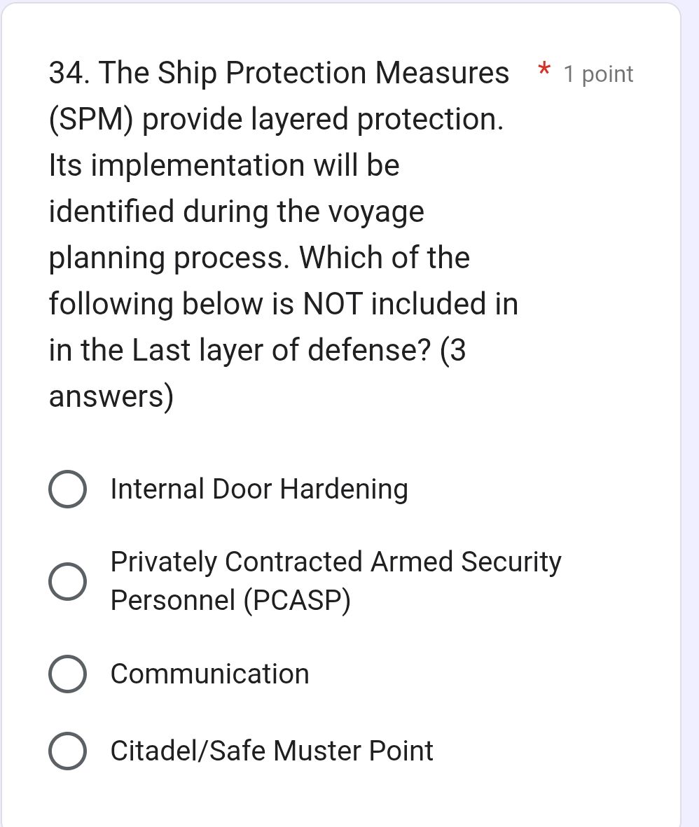 34. The Ship Protection Measures (SPM) | StudyX