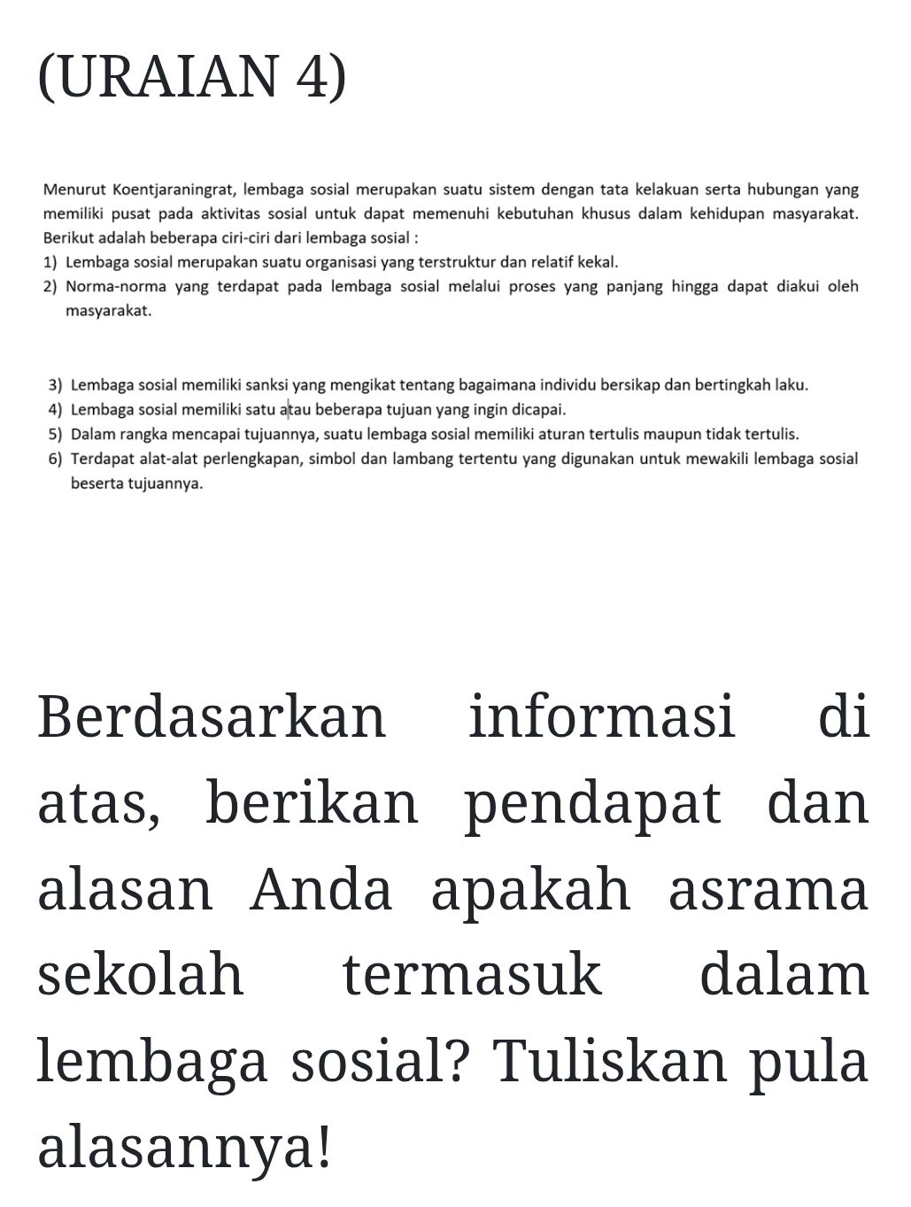 Berdasarkan informasi di atas, berikan | StudyX