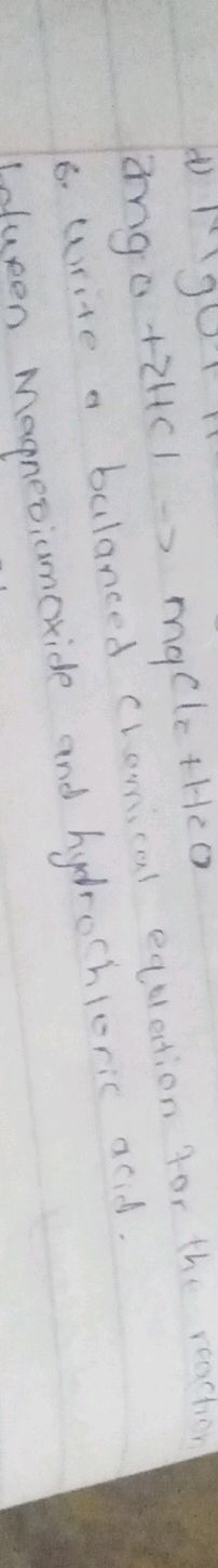 6. Write a balanced chemical equation for | StudyX