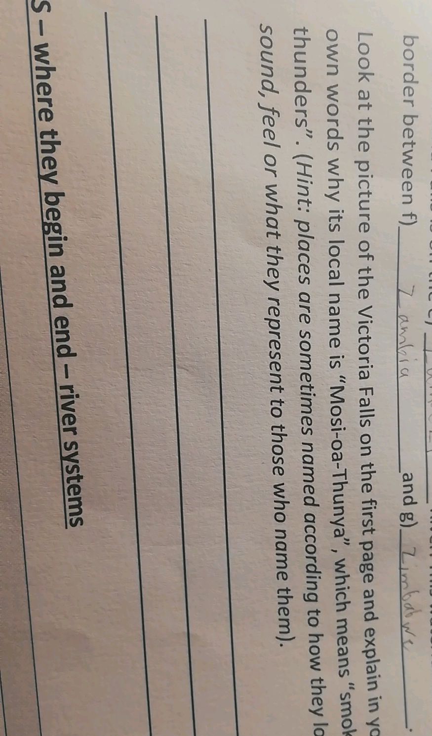 Look at the picture of the Victoria Falls on | StudyX