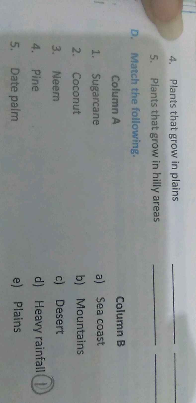 D. Match the following. Column A 1. | StudyX