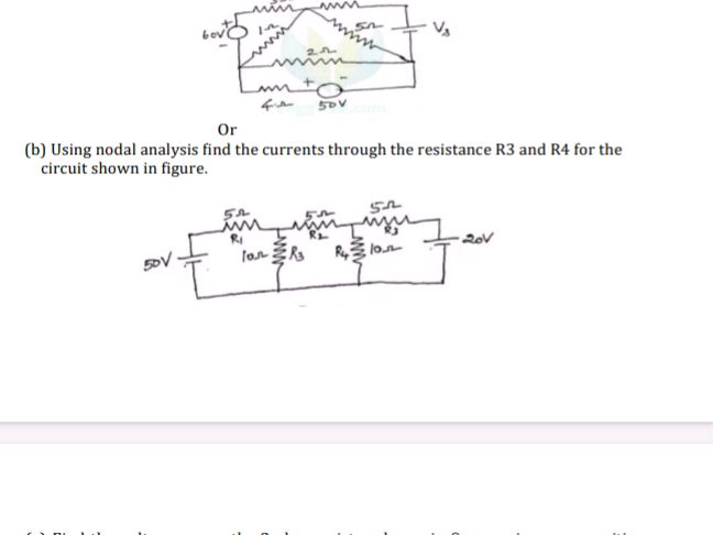 (b) Using nodal analysis find the currents | StudyX